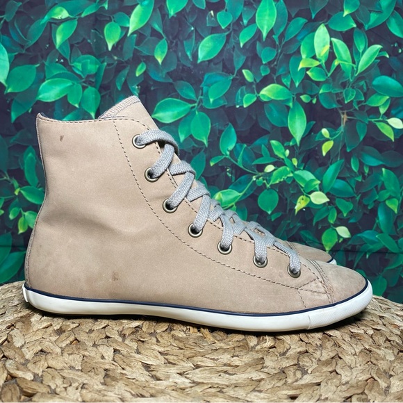 Converse | Shoes | Converse Ctas Hi Slim Dainty Beige Tan | Poshmark